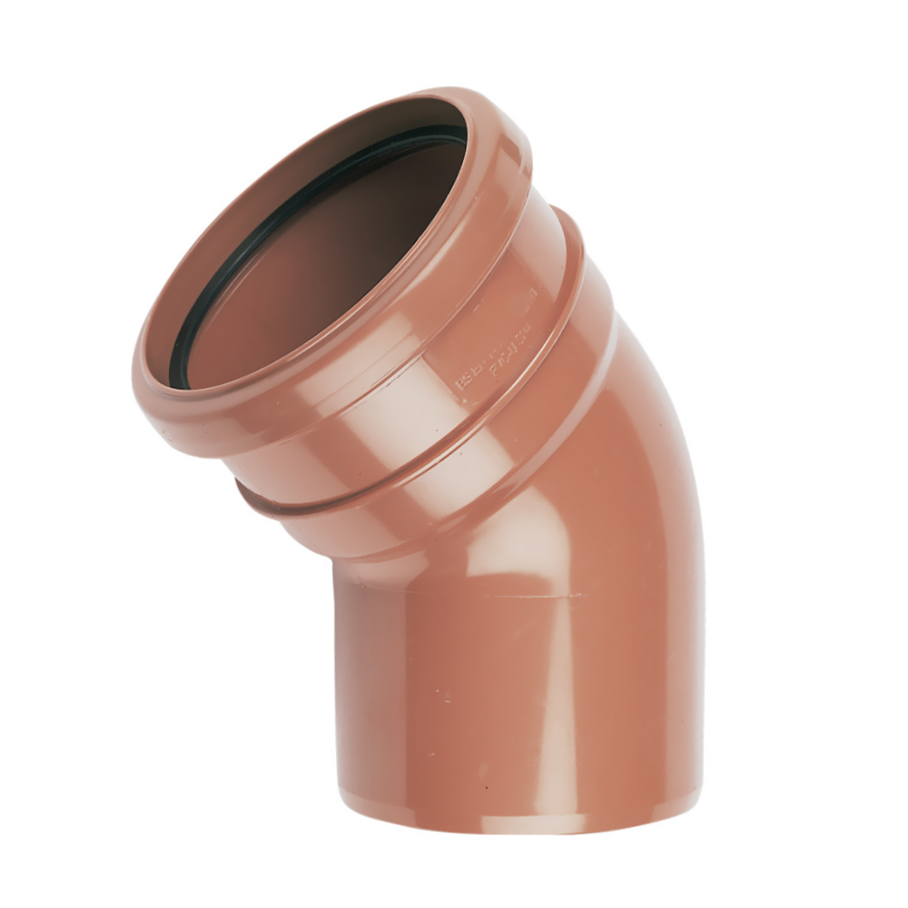 110mm Underground Single Socket Bend 45 Degree - SNH Tradecentre