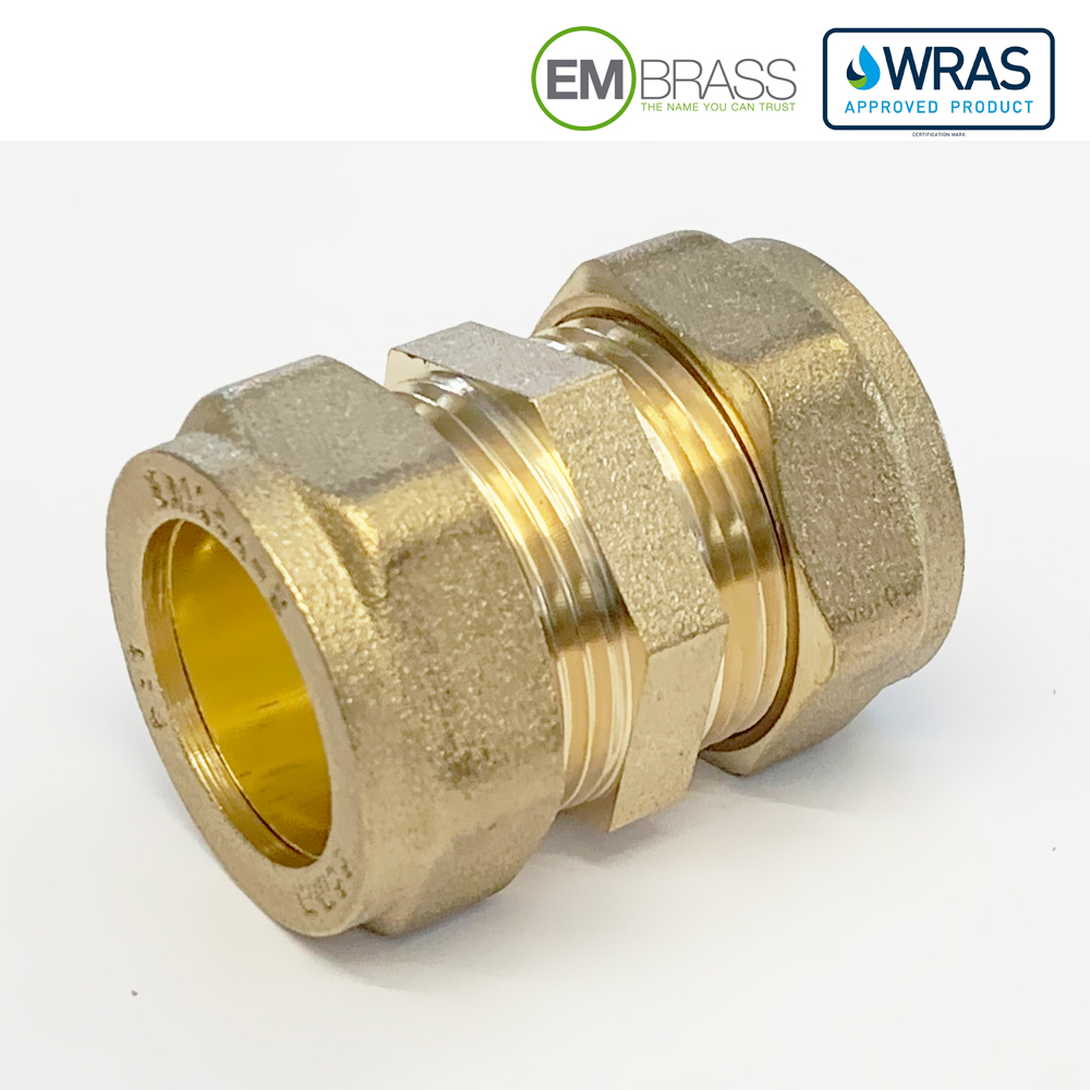 Brass Compression - 28mm Coupling Compression WRAS Approved