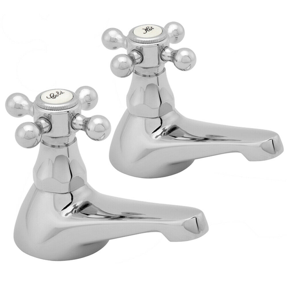 Deva TUD01 Tudor Traditional Chrome Basin Taps - SNH Tradecentre