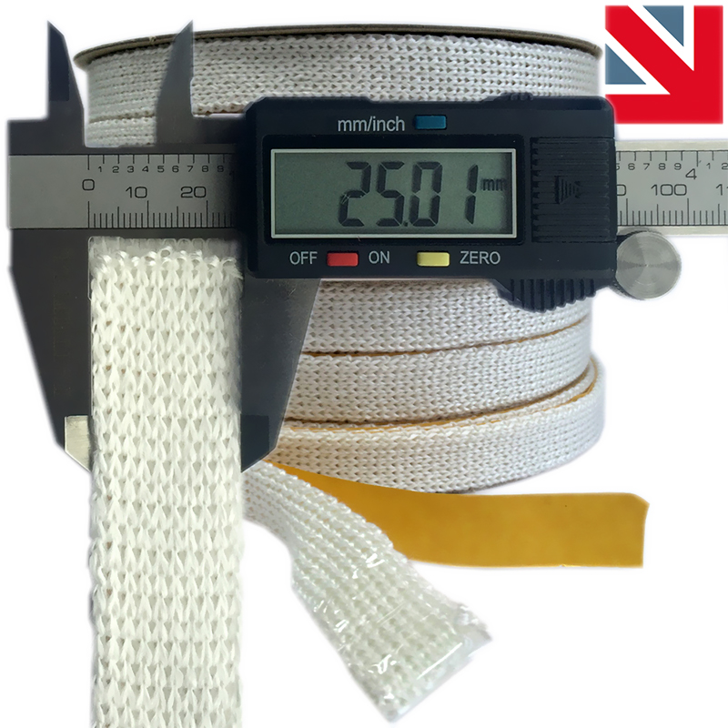 Flat Stove Rope Self Adhesive White Rope 25mm Wide - SNH Tradecentre