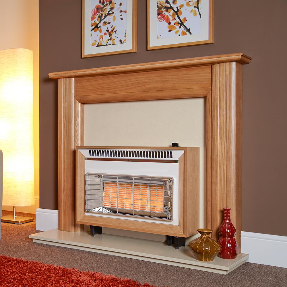 Flavel Misermatic Gas Fire Light Oak FORML0EN Outset Fire