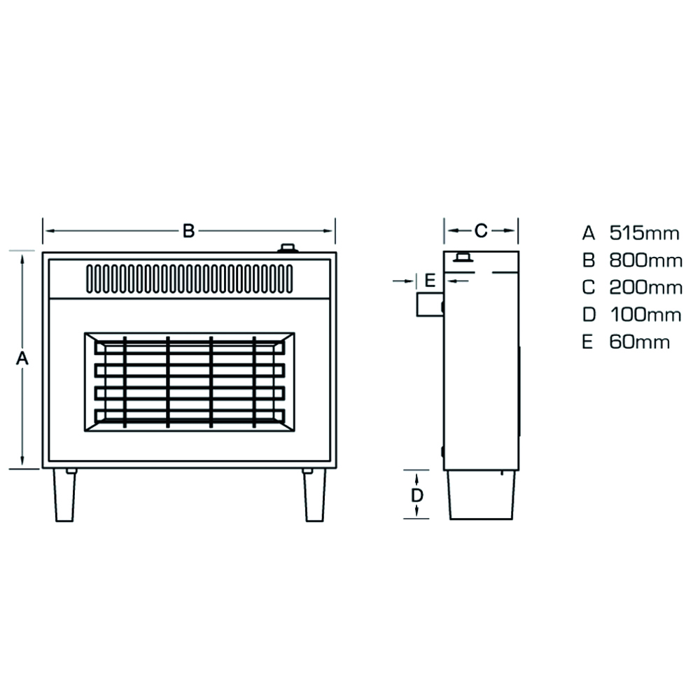 Flavel Misermatic Gas Fire Teak Radiant Fire FORMT0EN