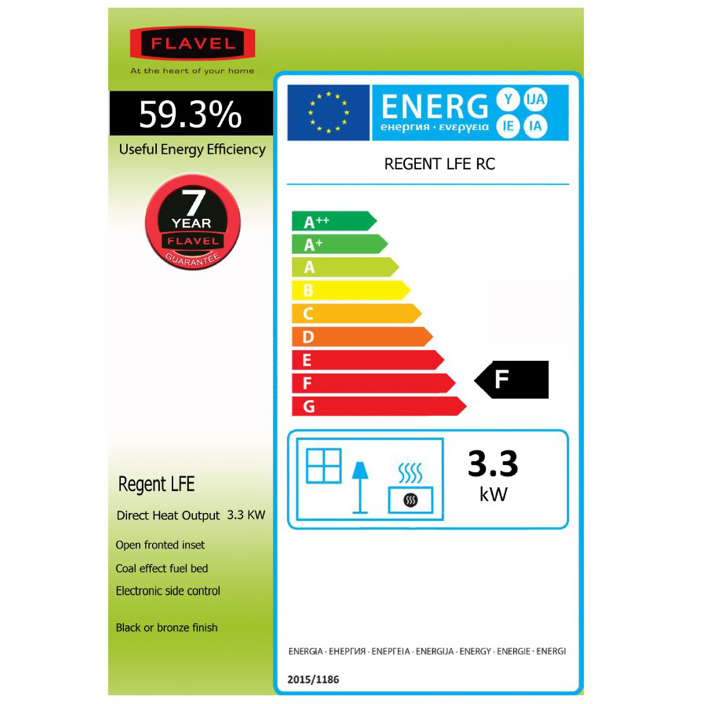 Flavel Regent Gas Fire LFE Bronze Outset Gas Fire FRLCPOEN
