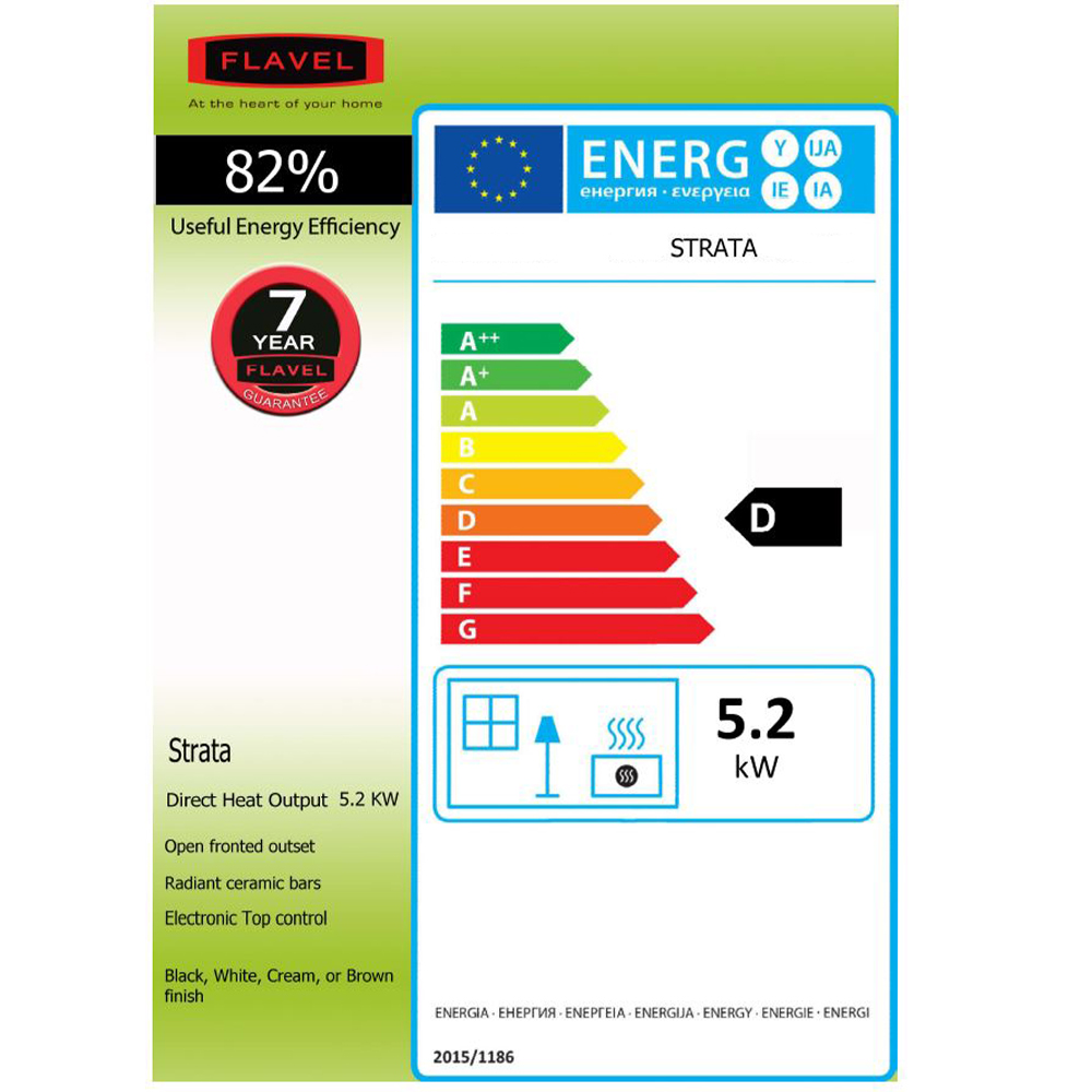 Flavel Strata Gas Fire Black Outset Gas Fire Part No FORSBLEN