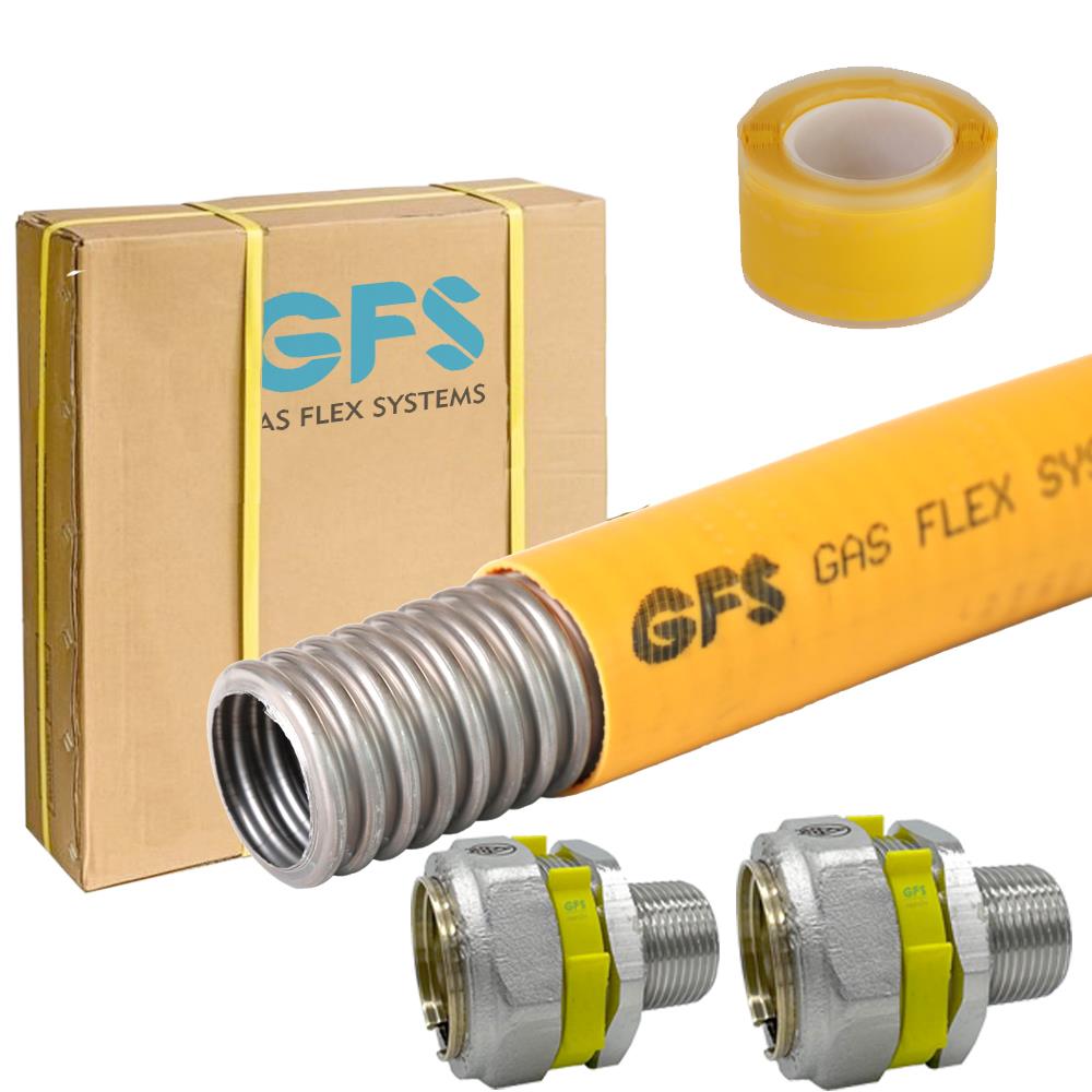 GFS Contractors Kit Flexible Gas Pipe DN20 x 5m