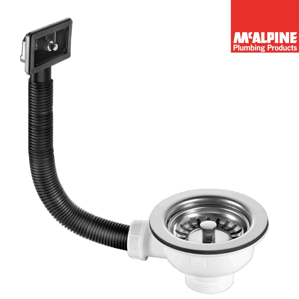 McAlpine Basket Strainer Waste Rectangular Overflow