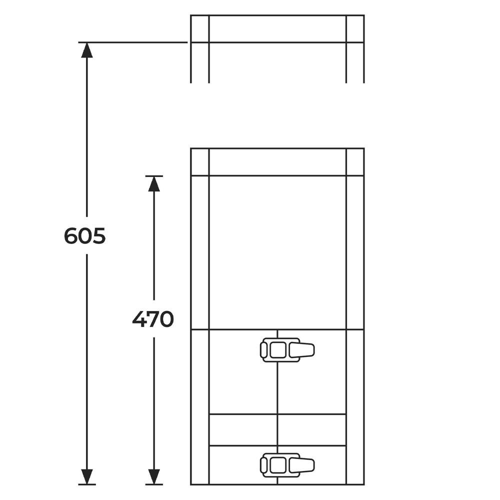 NEW TWPro 125 Twin Wall Connecting Pipe 500mm Matt Black