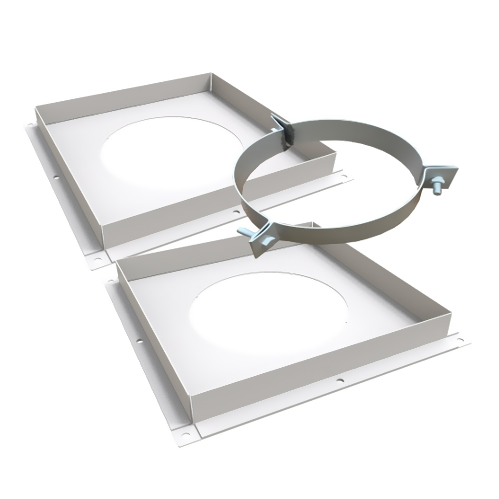 TWPro 125mm Twin Wall Ventilated Firestop Support Kit White