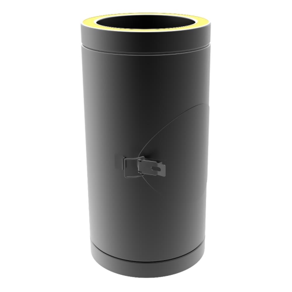 NEW TWPro 125mmTwin Wall Pipe 500mm Matt Black