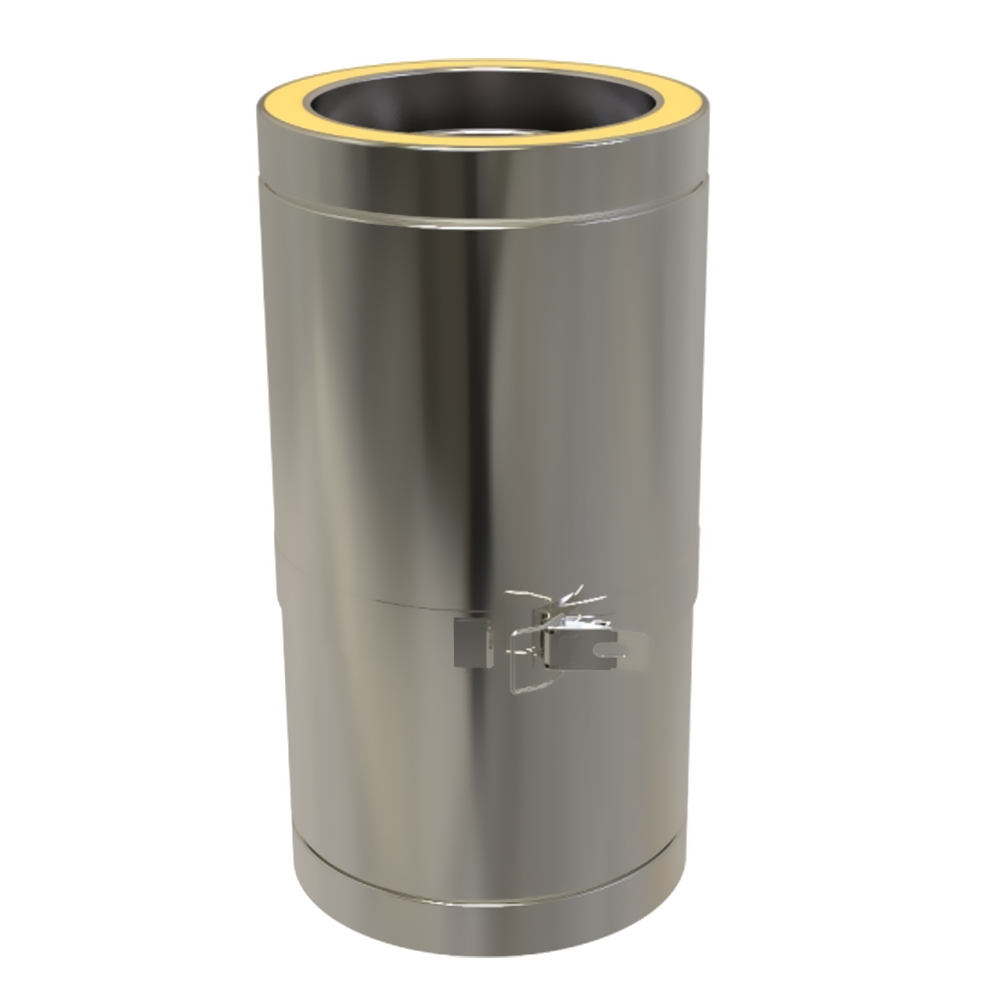 TWPro 150mm Twin Wall Insulated Adjustable Pipe 250-350mm Stainless Steel