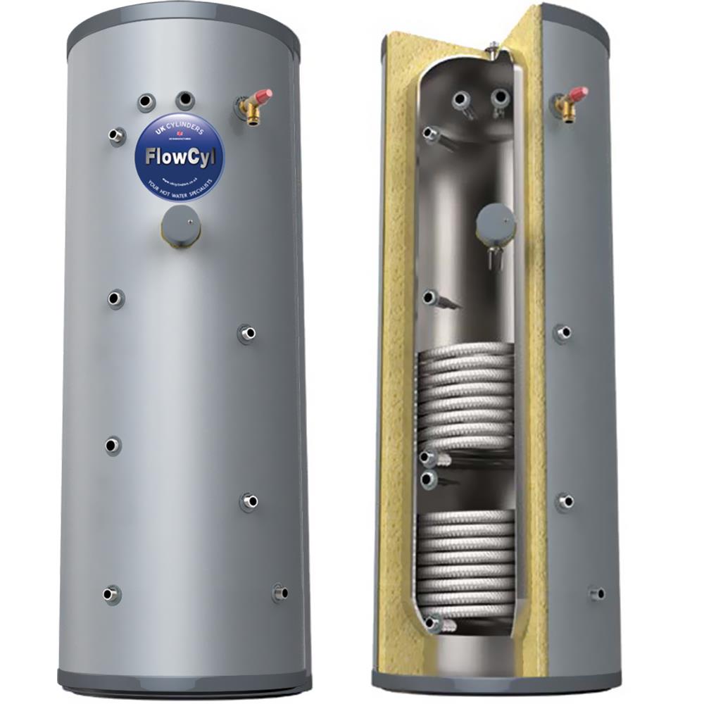 UK Cylinders FlowCyl Solar Twin Coil Unvented 250L