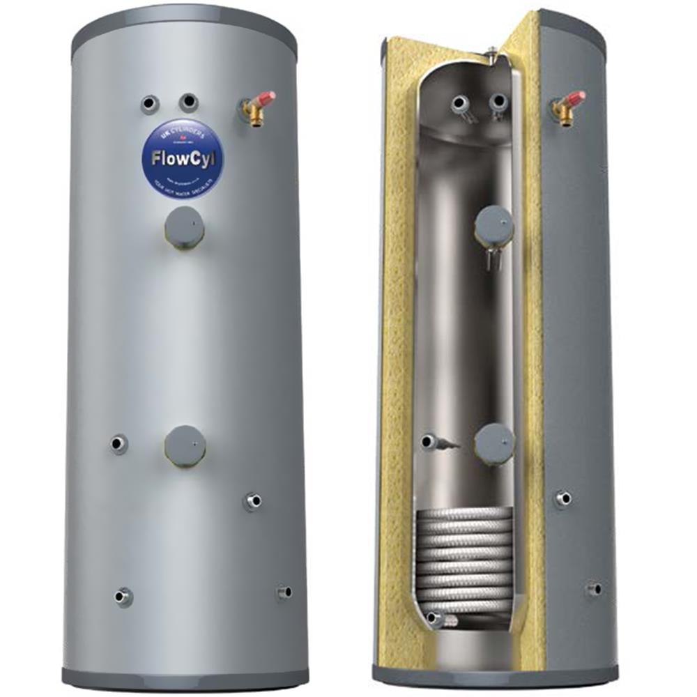 UK Cylinders FlowCyl Solar Unvented 200L FCSDI0200