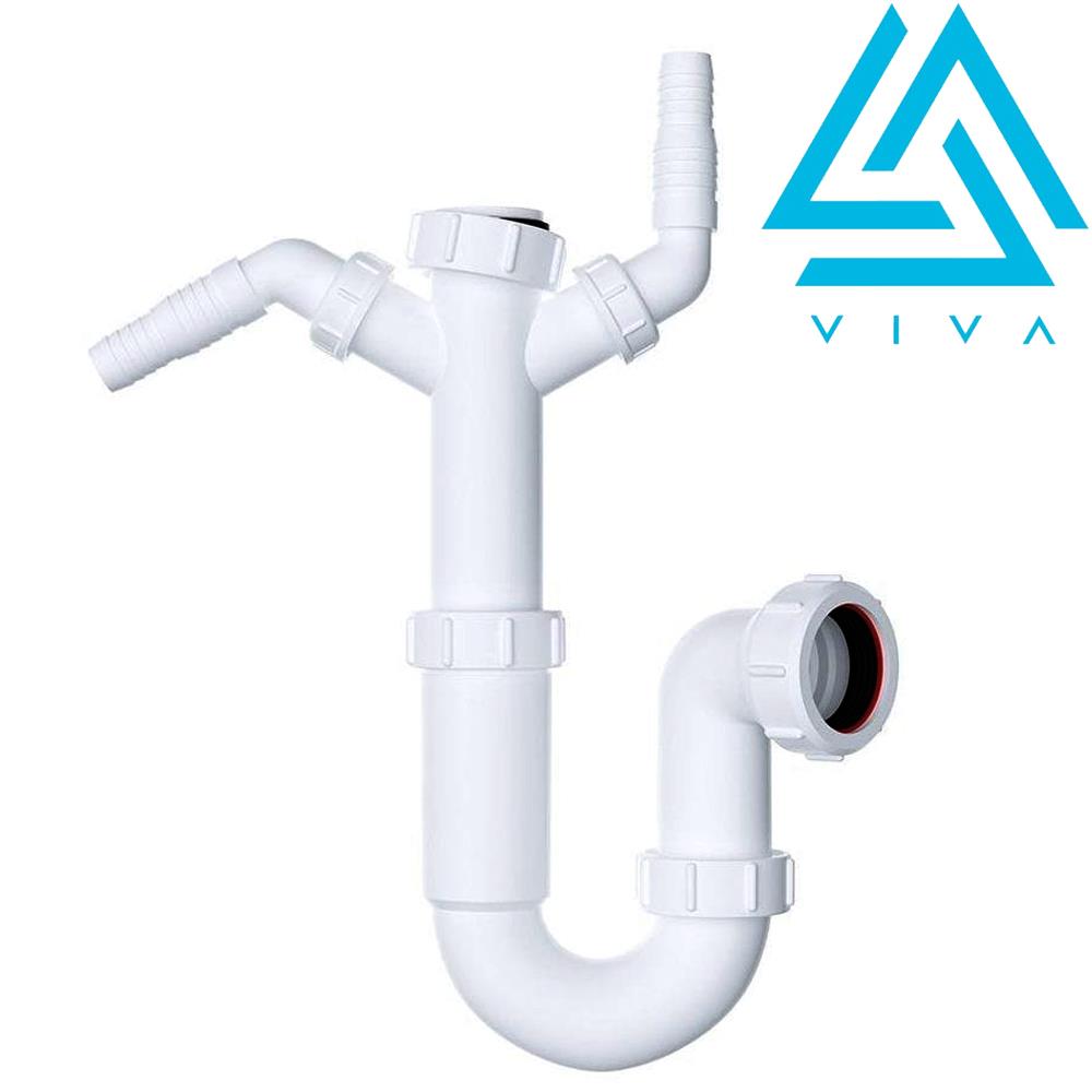 Viva Easi-Flo Twin Spigot P Trap Sink 40mm - SNH Tradecentre