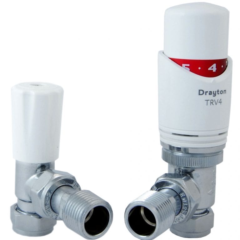 Drayton TRV4 Classic Radiator Valve With Lockshield White - SNH ...
