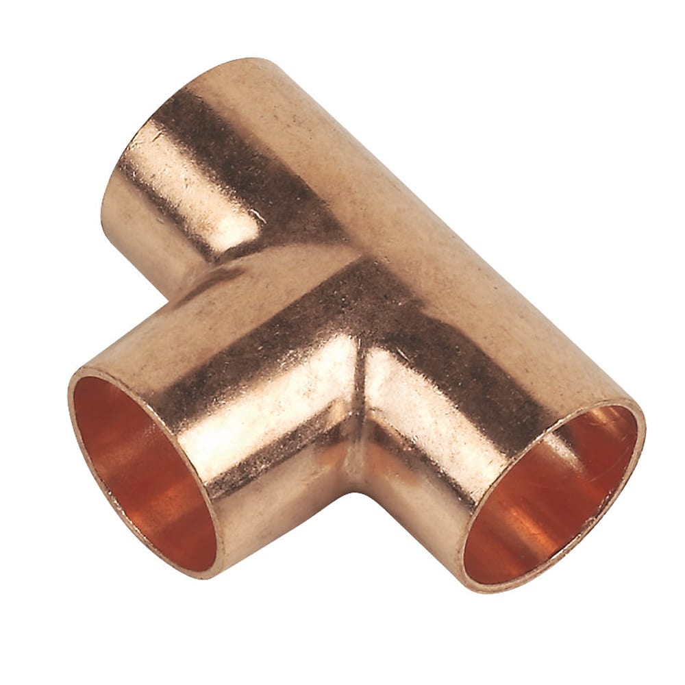 15mm Equal Tee End Feed Copper Embrass Fittings - SNH