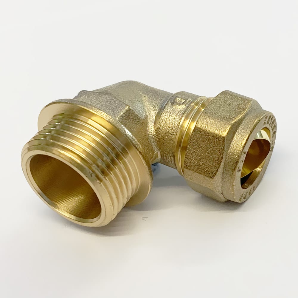15mm x 3/4" Male Iron Bent Compression WRAS Approved - SNH
