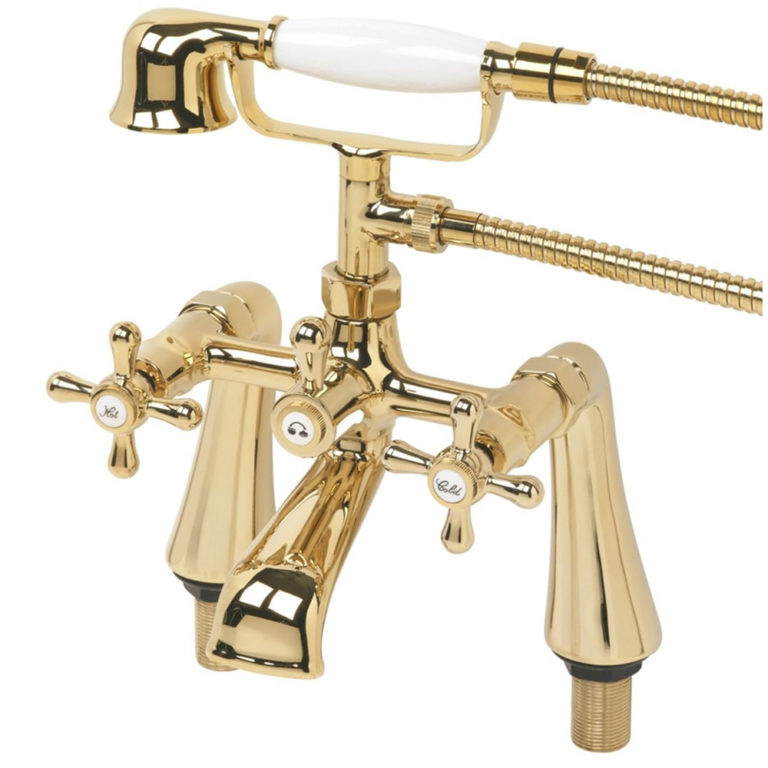 Deva TUD03-501 Tudor Gold Bath Shower Mixer Tap - SNH Tradecentre