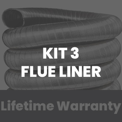 Lifetime Warranty Flue Liner Kits 5 inch or 6 inch UK Manufactuered