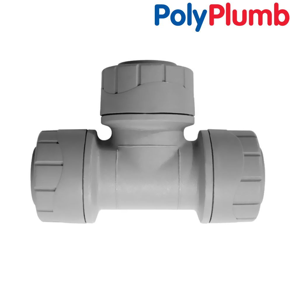 Polyplumb 22mm Tee Push Fit - SNH Tradecentre WRAS Approved