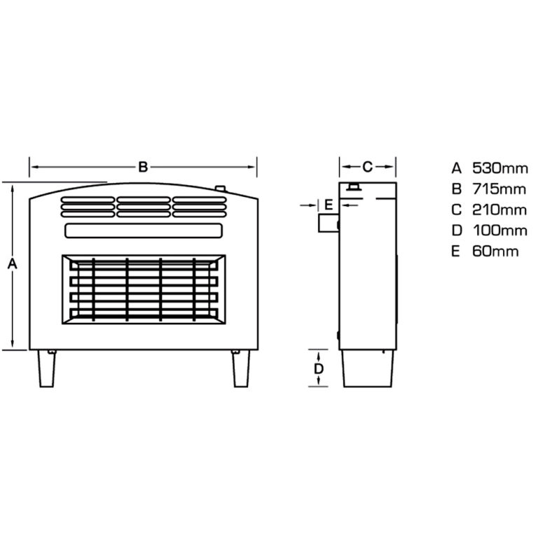Flavel Strata Gas Fire Black Outset Gas Fire Part No FORSBLEN