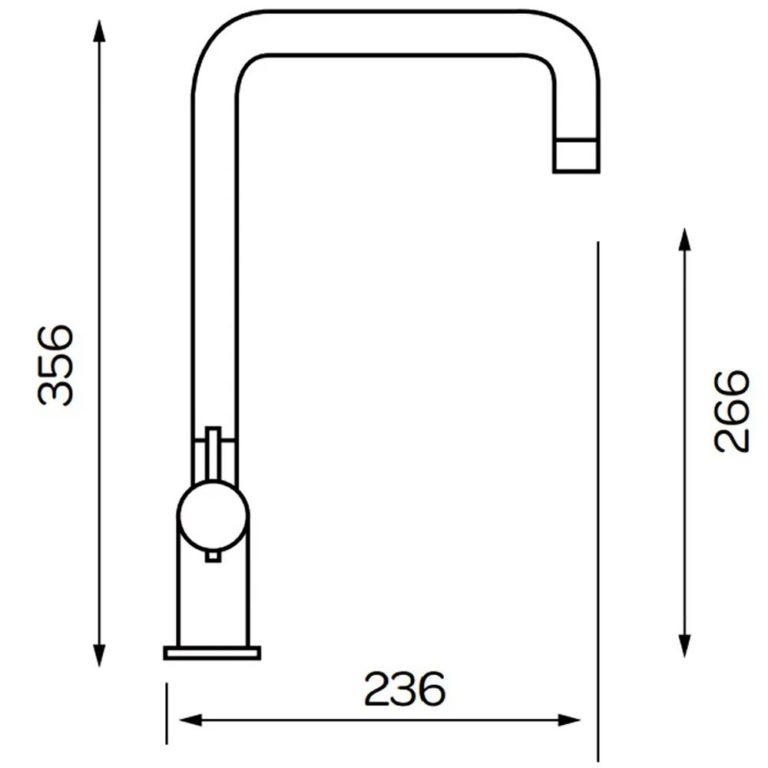 K Vit Kitchen Sink Tap Mono Mixer KST011 Chrome KST011