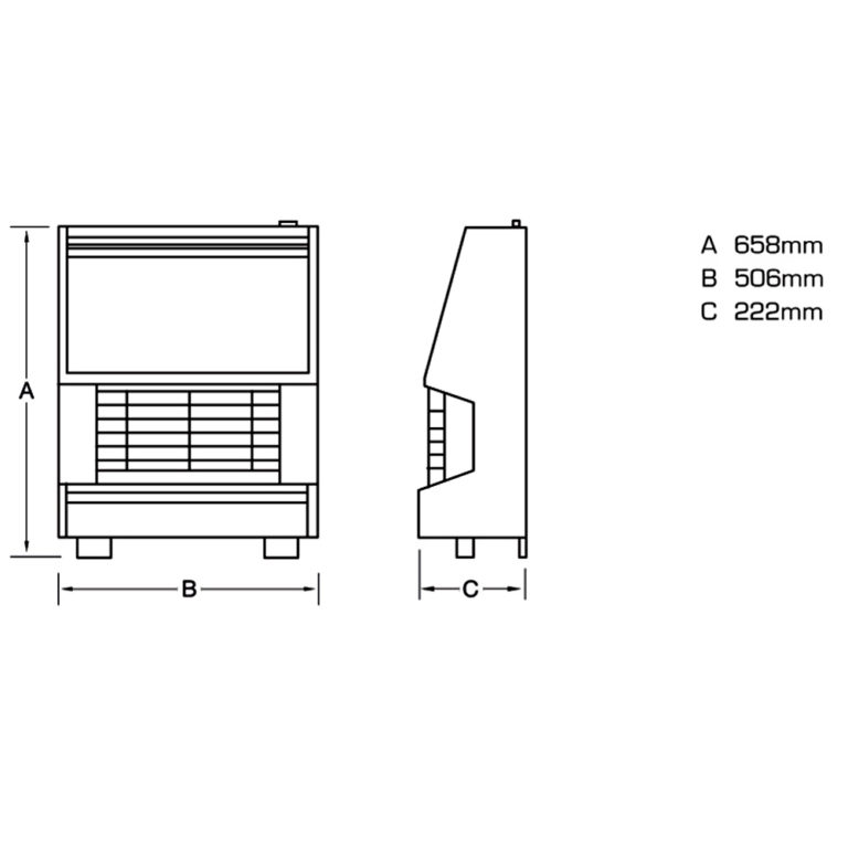 Flavel Firenza Gas Fire Black ECO-Design FFIRZ1MN
